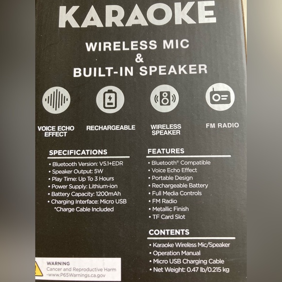 Vibe | Other | New Vibe Wireless Bluetooth Handheld Karaoke Microphone ...
